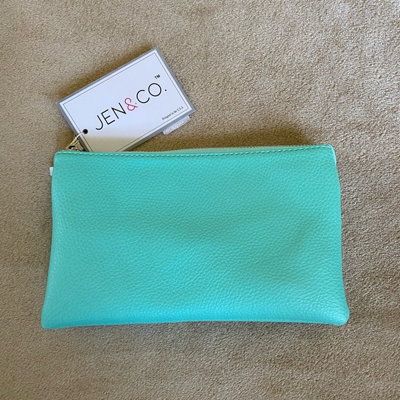 Jen & Co. | Bags | Nwt Tiffany Blue Jen Co Vegan Crossbodywristlet Bag | Poshmark
